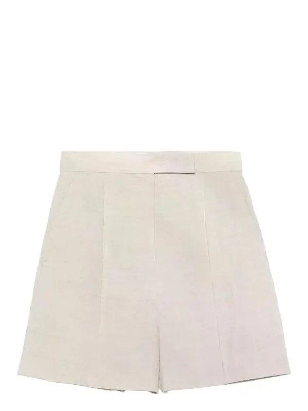 Max Mara Abisso Pleated Shorts - Brown
