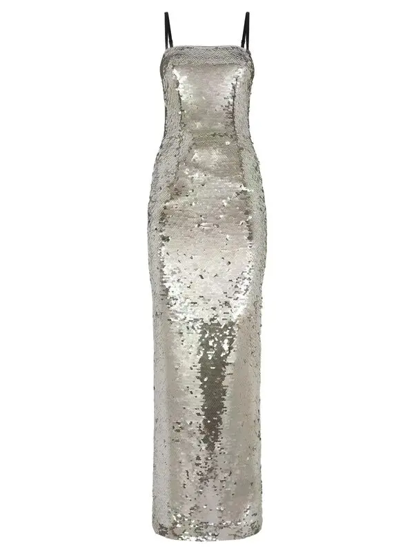 Dolce & Gabbana Embellished Maxi Dress - Silver