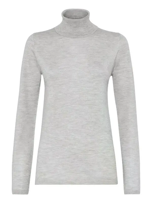 Brunello Cucinelli Fine-knit Rollneck Jumper - Grey