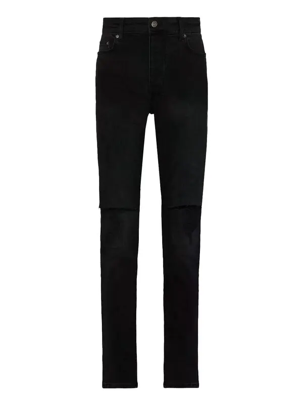 Ksubi Chitch Krow Krushed Slim-fit Jeans - Black
