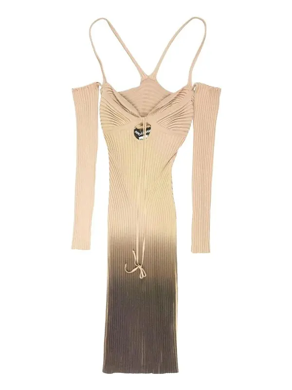 ANDREĀDAMO Vulcano Midi Dress - Neutrals