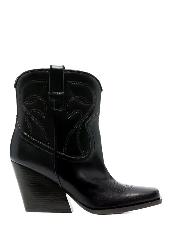 Stella McCartney Cowboy Ankle Boots - Black