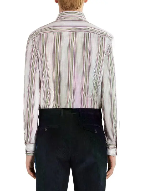 Etro Stripe-print Button-down Shirt - Neutrals