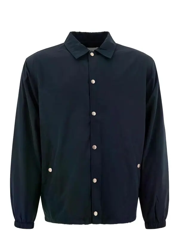 Maison Kitsuné Logo-print Shirt Jacket - Blue