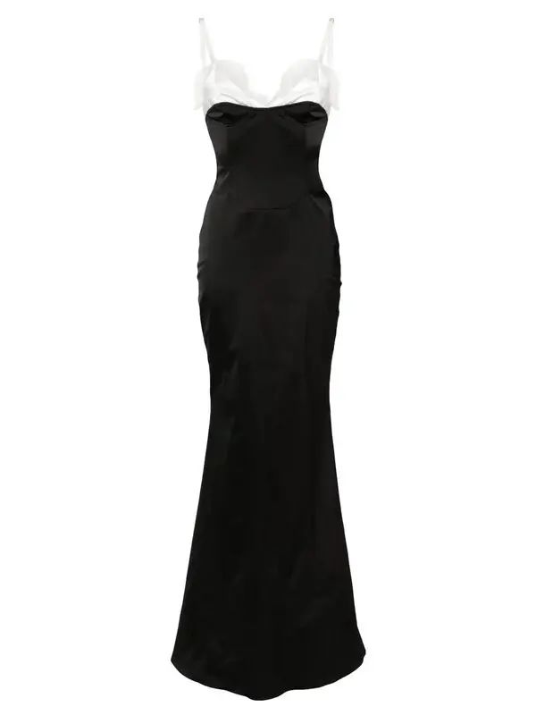 ALMAZ Exposed Corset Gown - Black