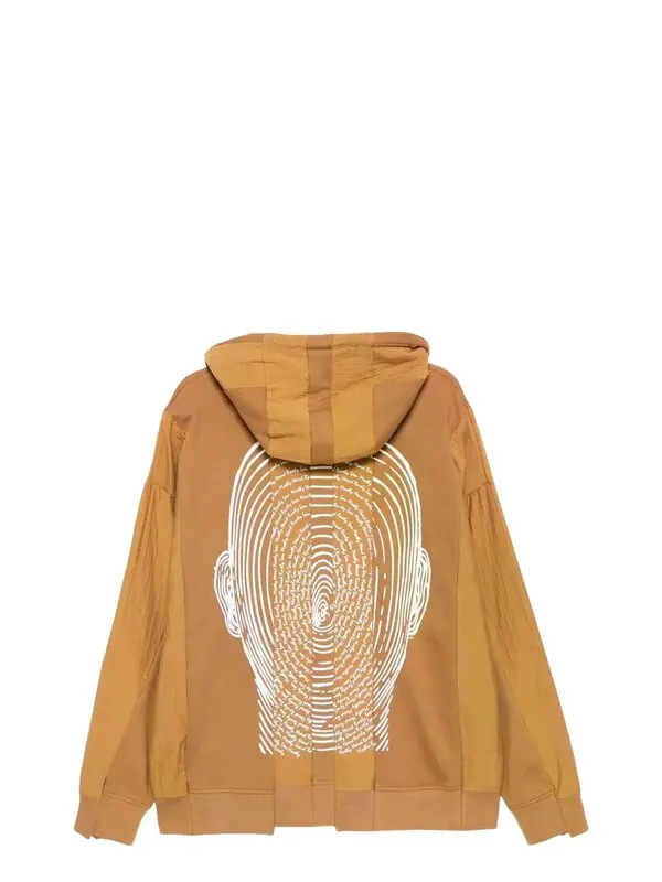 MOSTLY HEARD RARELY SEEN Spliced Luxury Mock Hoodie - Brown
