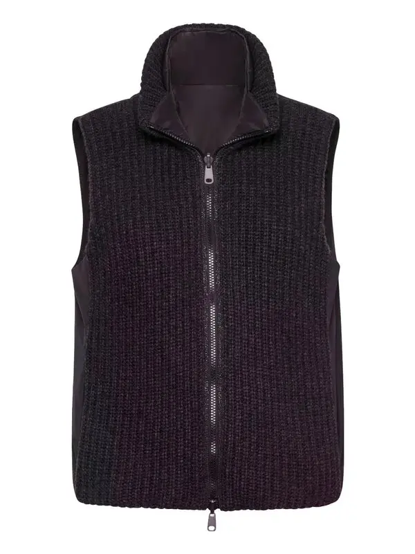 Brunello Cucinelli Reversible Padded Gilet - Black