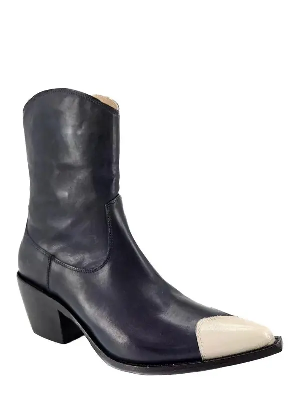MADISON MAISON Heart Toe Cowboy Boots - Blue