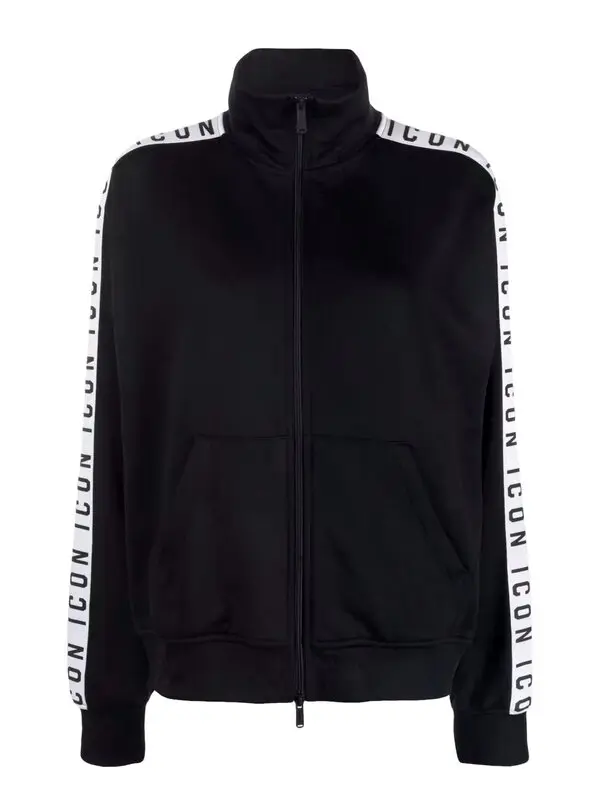 Dsquared2 Icon Funnel-neck Zip-up Jacket - Black
