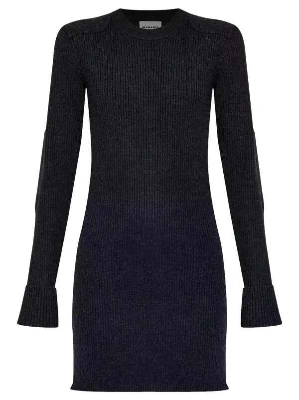 MARANT ETOILE Garner Ribbed Knit Mini Dress - Black