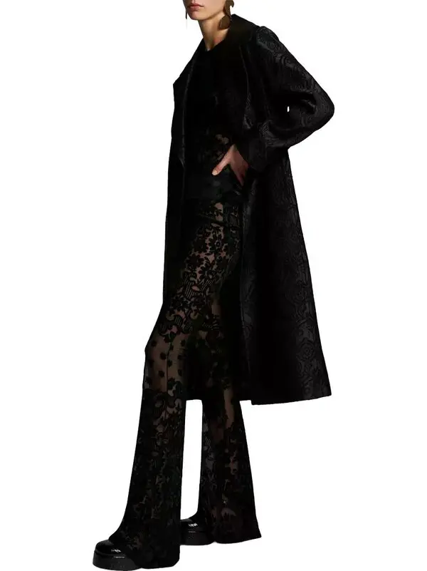 Etro Tulle And Jacquard Velvet Top - Black