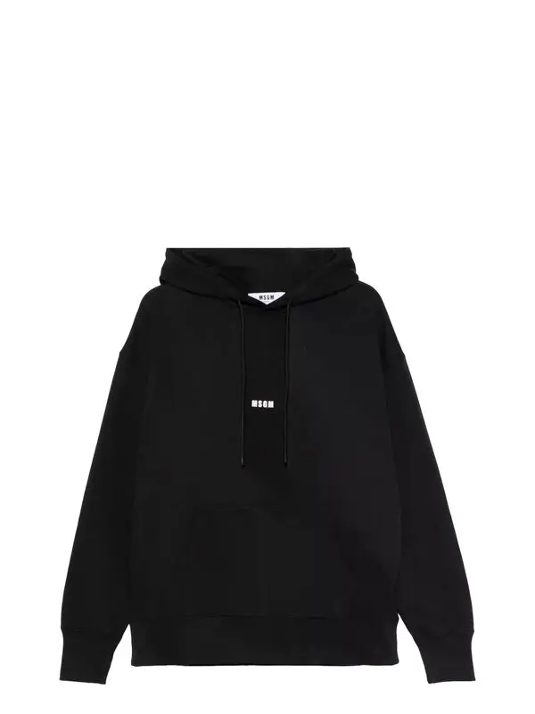 MSGM Logo-print Hoodie - Black