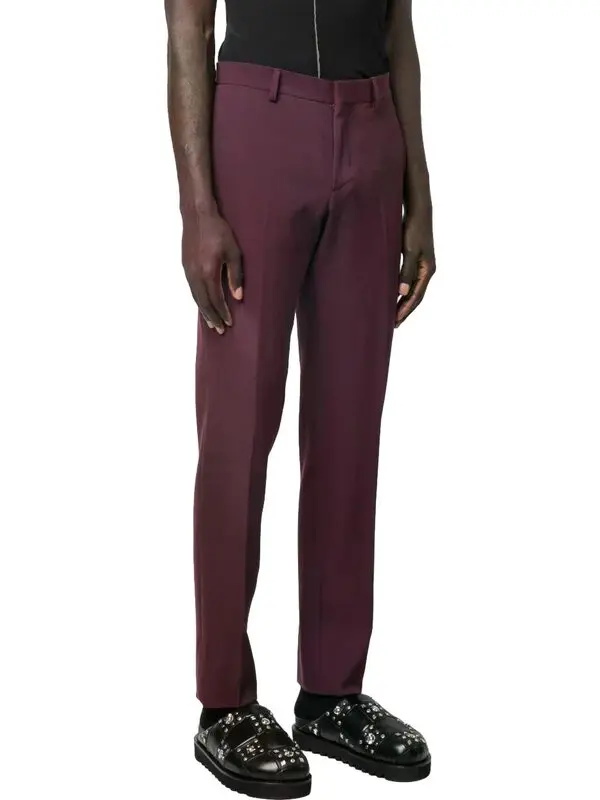 Moschino Tailored Virgin Wool Trousers - Purple