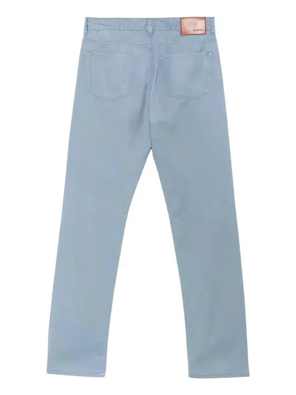 Canali Twill Trousers - Blue