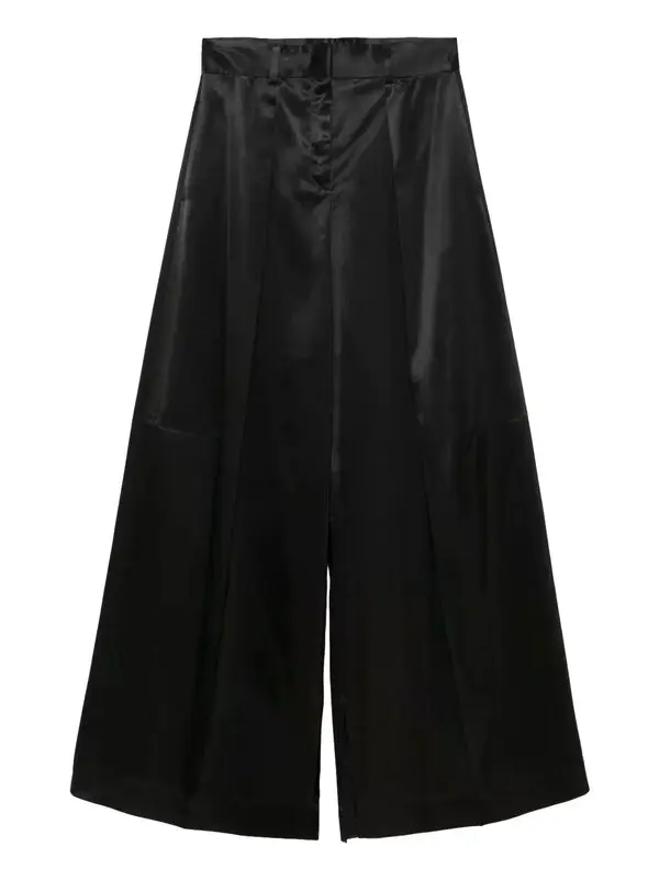 JIL SANDER Pleated Wide-leg Trousers - Black