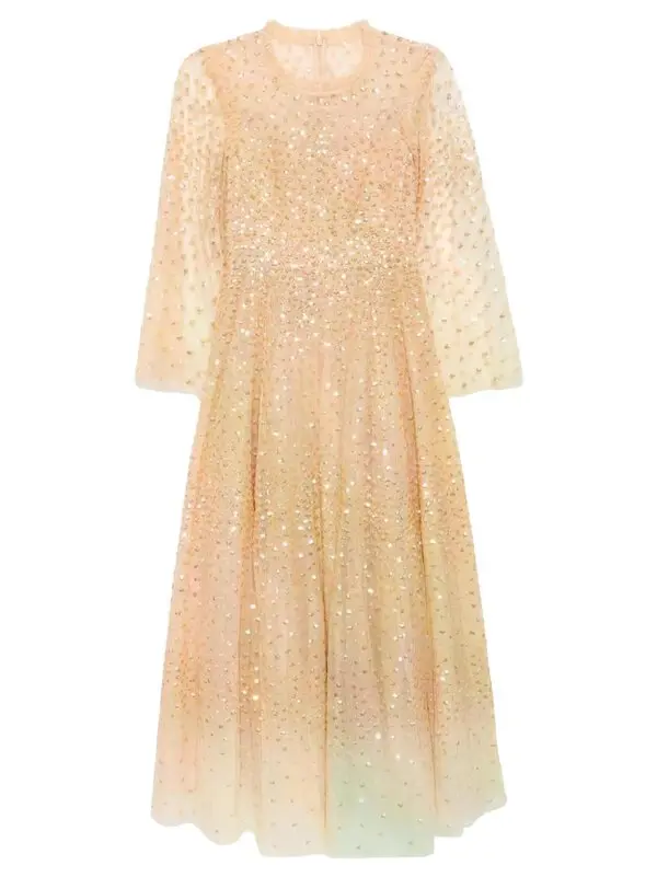 NEEDLE & THREAD Sequin Dress - Neutrals