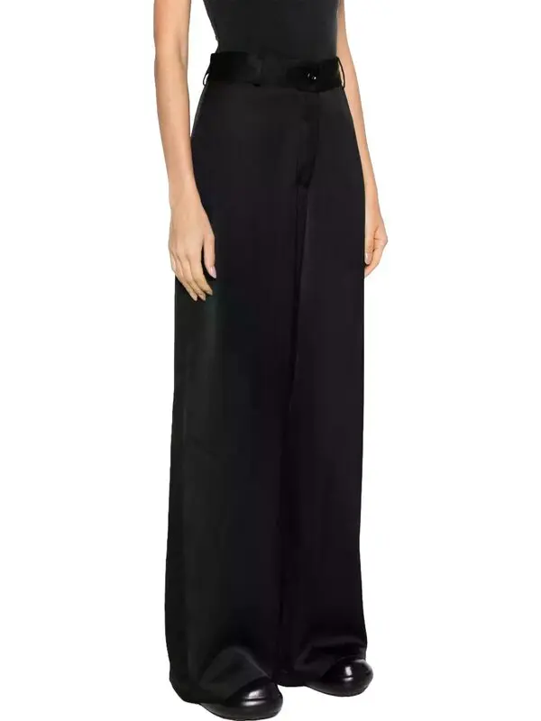 JIL SANDER High-waisted Wide-leg Trousers - Black