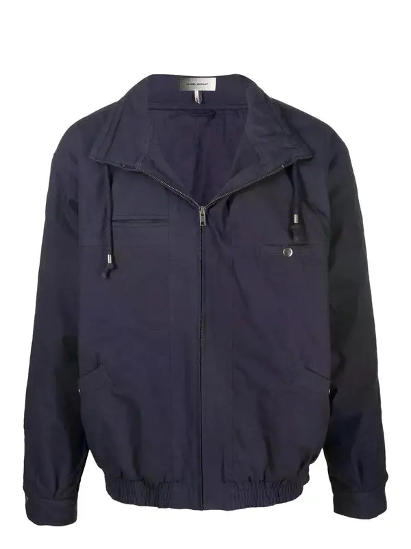 MARANT High-neck Zip-up Jacket - Blue
