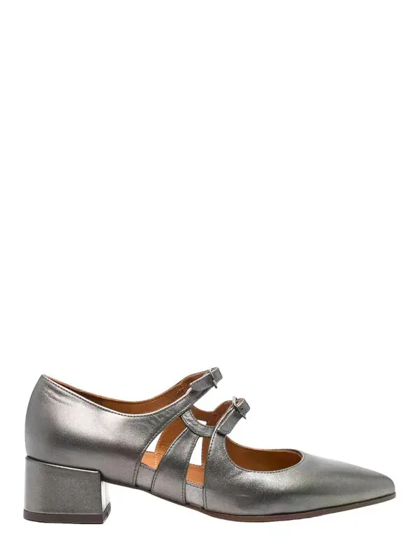 Chie Mihara 30mm Jersey Pumps With Metallic Effect - Silver