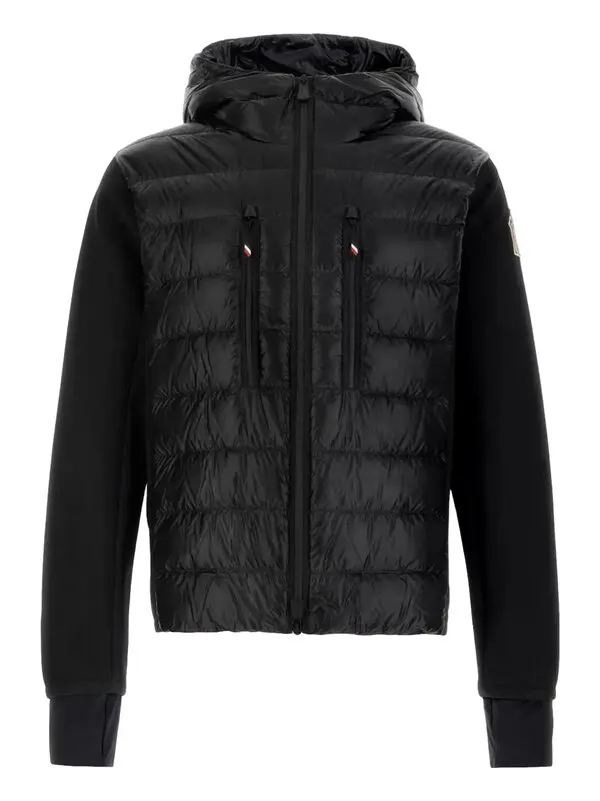 Moncler Panelled Down-filled Zip-up Jacket - Black