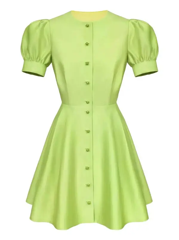 POST MERIDIEM Button-down Mini Dress - Green