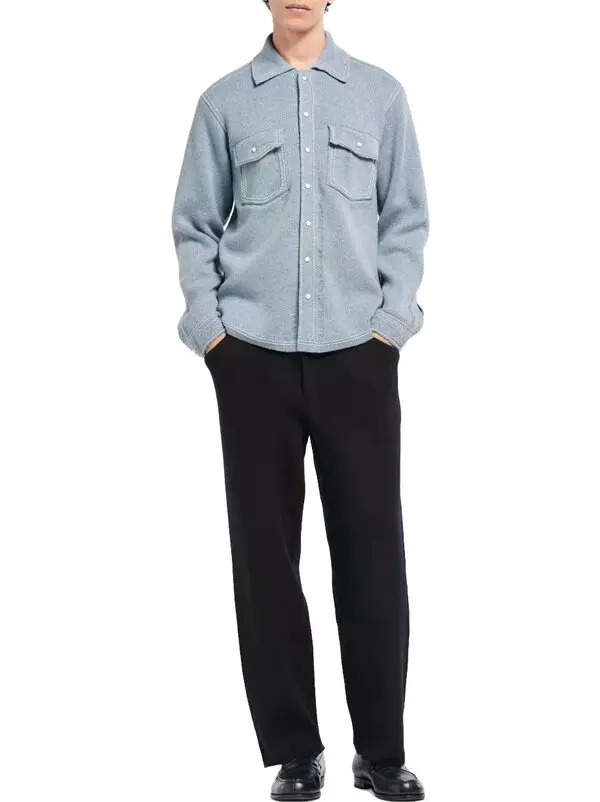 BARRIE Knitted Overshirt - Blue
