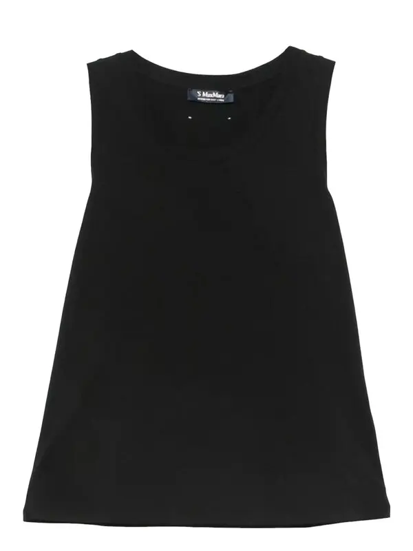 Max Mara Sleeveless Crew Neck Tank Top - Black