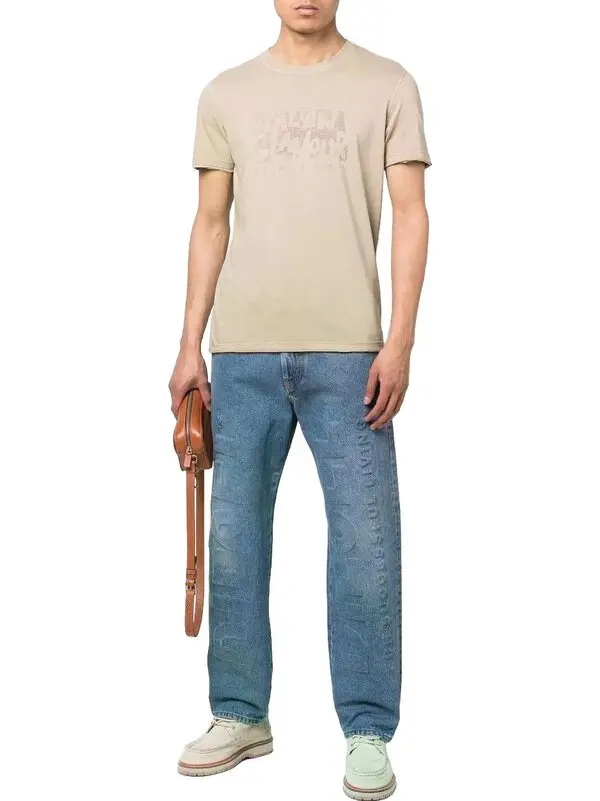 DIESEL® Straight-leg Washed Denim Jeans - Blue