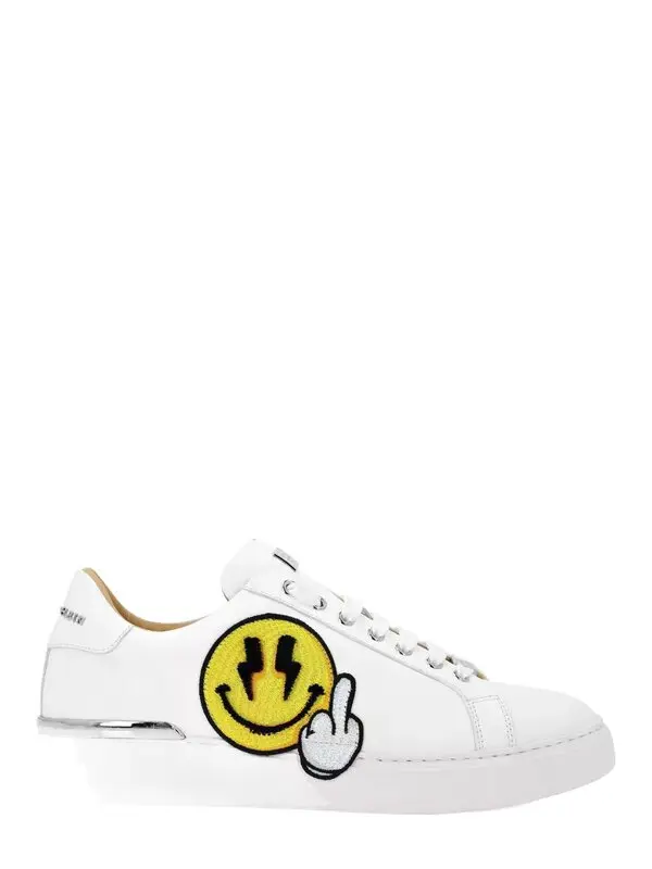 Philipp Plein Lo-top Sneakers With Graphic Embellishment - White