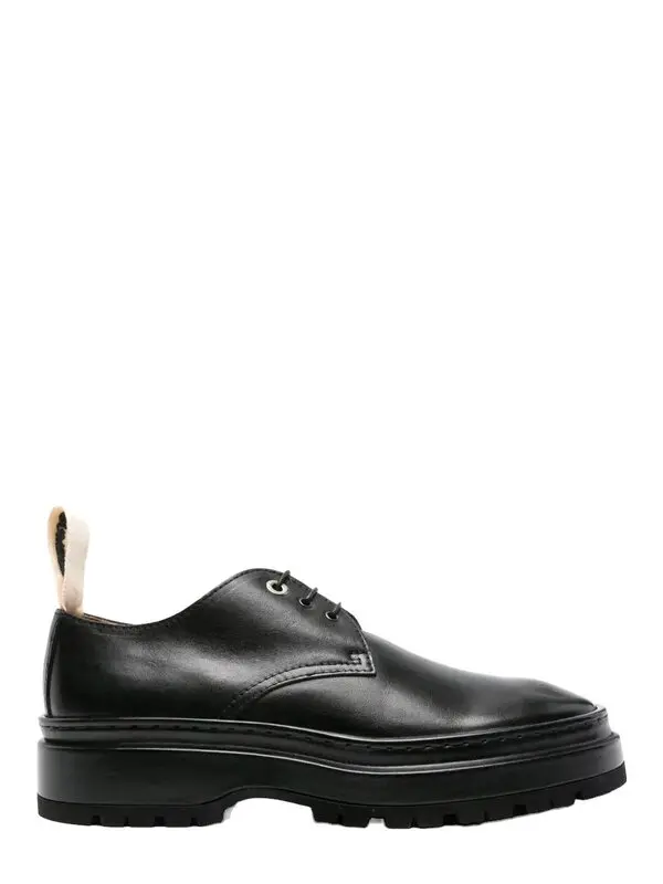 Jacquemus Les Pavane Leather Derby Shoes - Black