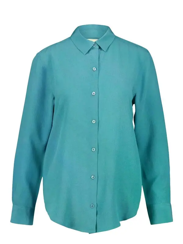 PAULA Silk Crepe Shirt - Blue