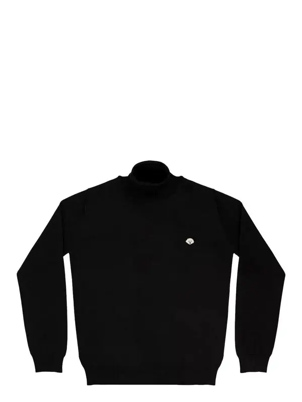 PELO FOUNDATION Dog Appliqué High Neck Jumper - Black