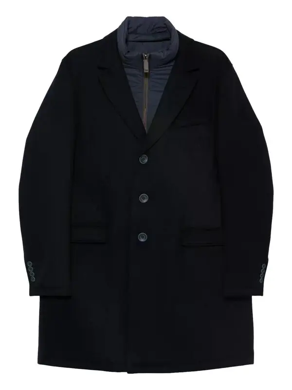 Herno Virgin Wool Coat - Blue