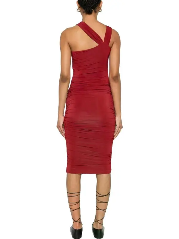 Isabel Marant Étoile One-shoulder Ruched Midi Dress - Red