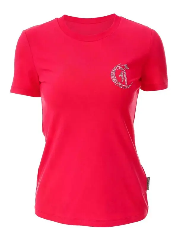 Just Cavalli Logo Embellished T-shirt - Pink
