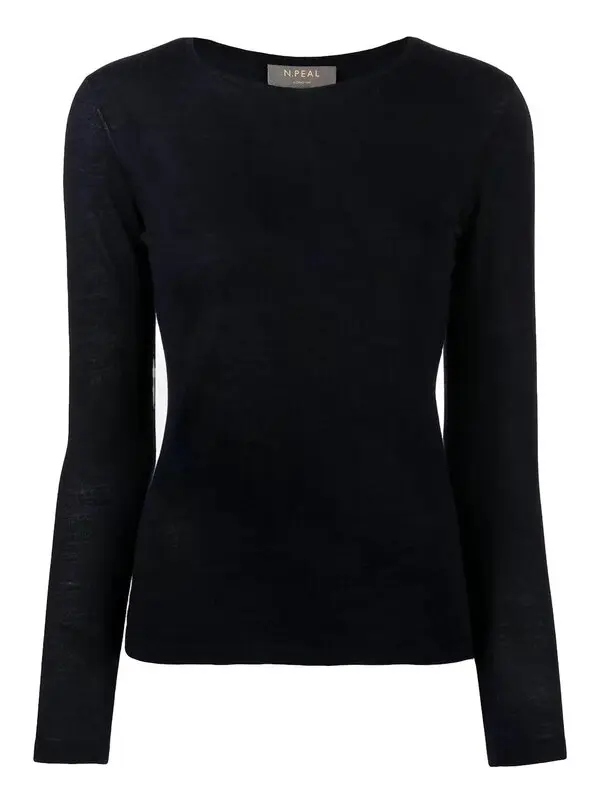 N.peal Long-sleeve Cashmere Jumper - Blue