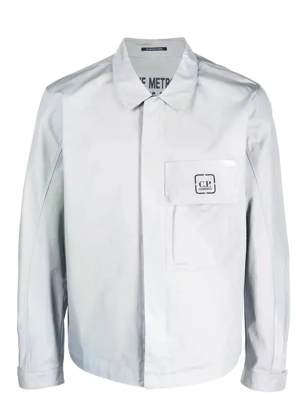 C.P. COMPANY Logo-print Shirt Jacket - Grey