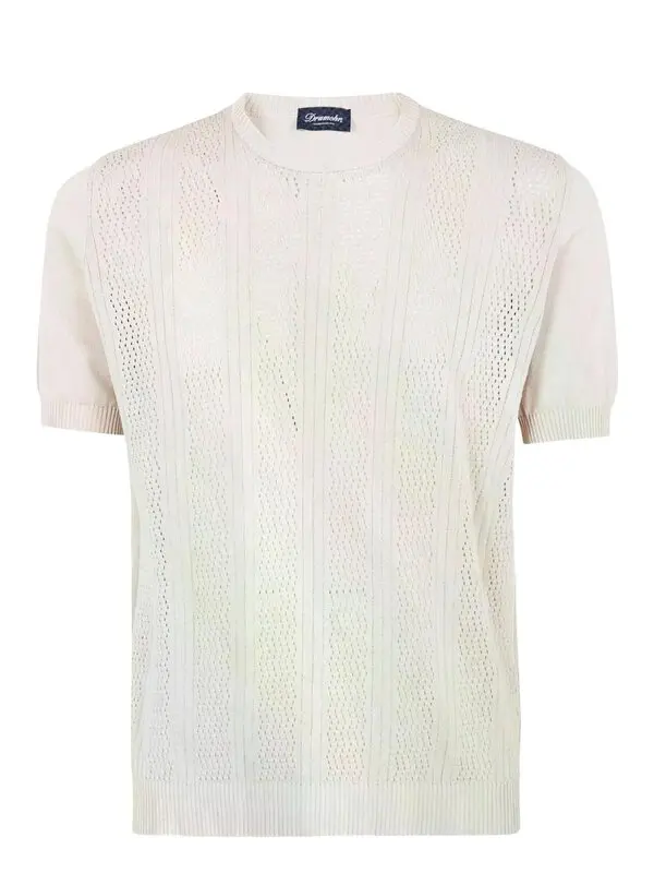 DRUMOHR Short Sleeve Crew Neck T-shirt - Neutrals