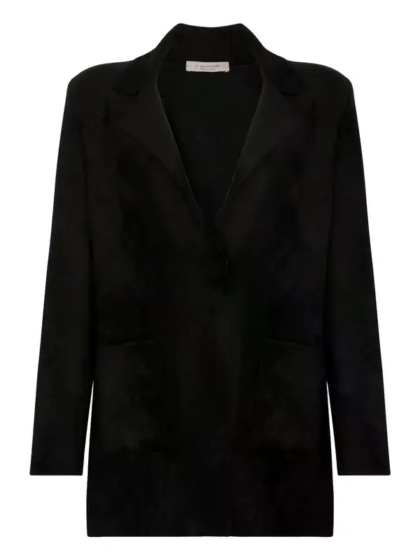 D.exterior Single-breasted Blazer - Black