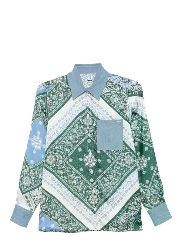Liu Jo Bandana Print Shirt - Blue