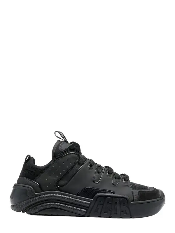 Gcds Low-top Sneakers With Panelled Design - Black