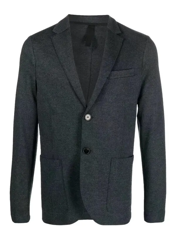 Harris Wharf London Virgin-wool Single-breasted Blazer - Grey