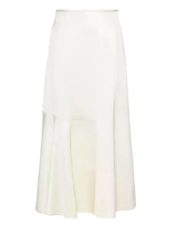 JIL SANDER High-waisted Panelled Midi Skirt - Neutrals