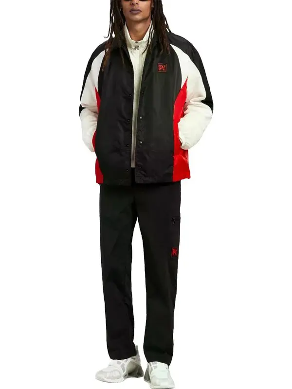 Palm Angels Panelled Logo Jacket - Black