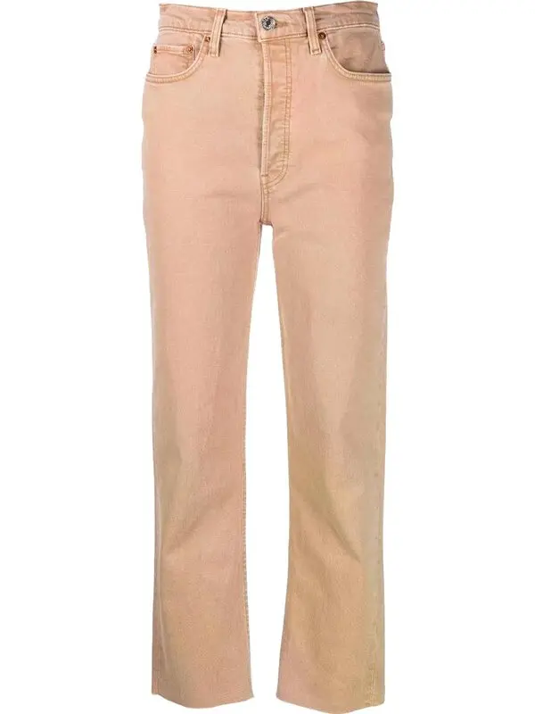 RE/DONE 70s Ultra High Cropped Jeans - Neutrals