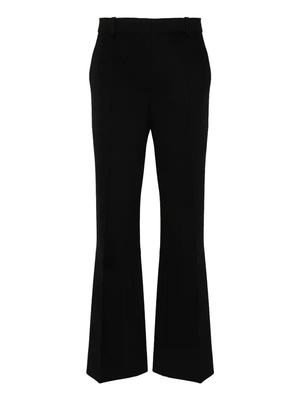 Victoria Beckham Tailored Cotton-blend Flared Trousers - Black