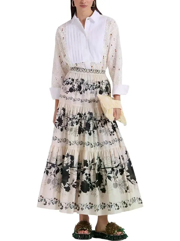 La DoubleJ Tiered Skirt - Neutrals
