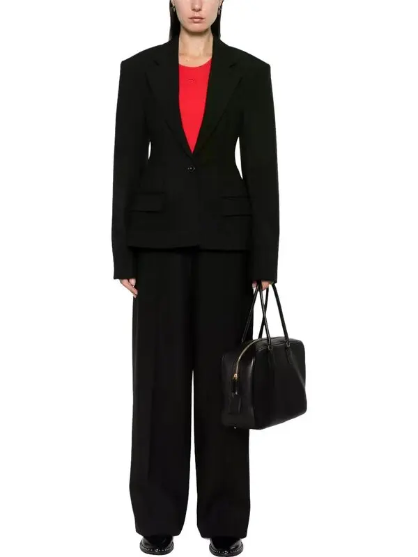 Stella McCartney Wide-leg Wool Trousers - Black