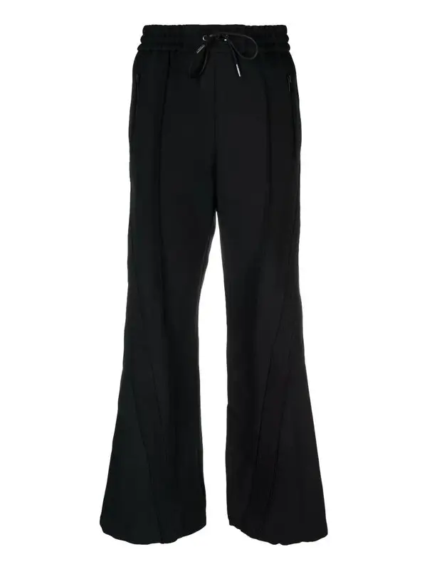 Sacai Pressed Crease Flared Trousers - Black