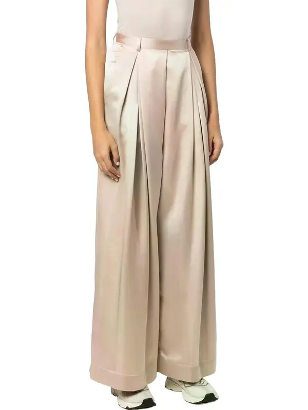 Goen.j Pleated Wide-leg Trousers - Brown